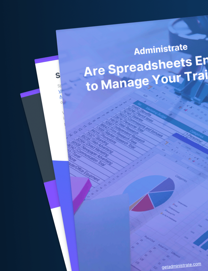 Spreadsheets: Advantages of a Training Management System - Administrate
