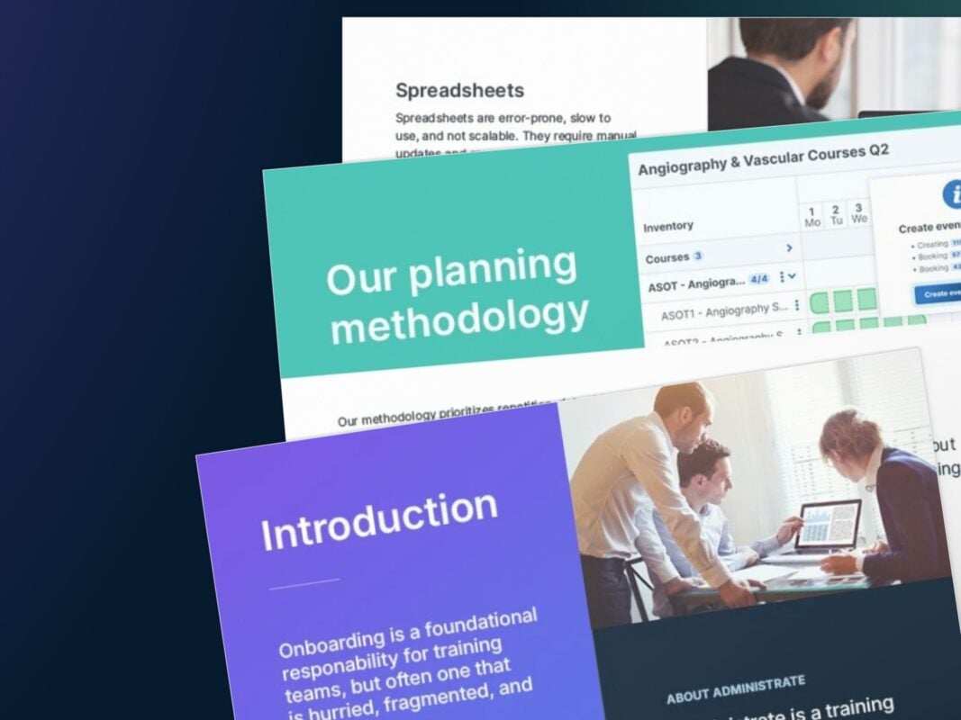 Planning Live Training at Scale - Administrate